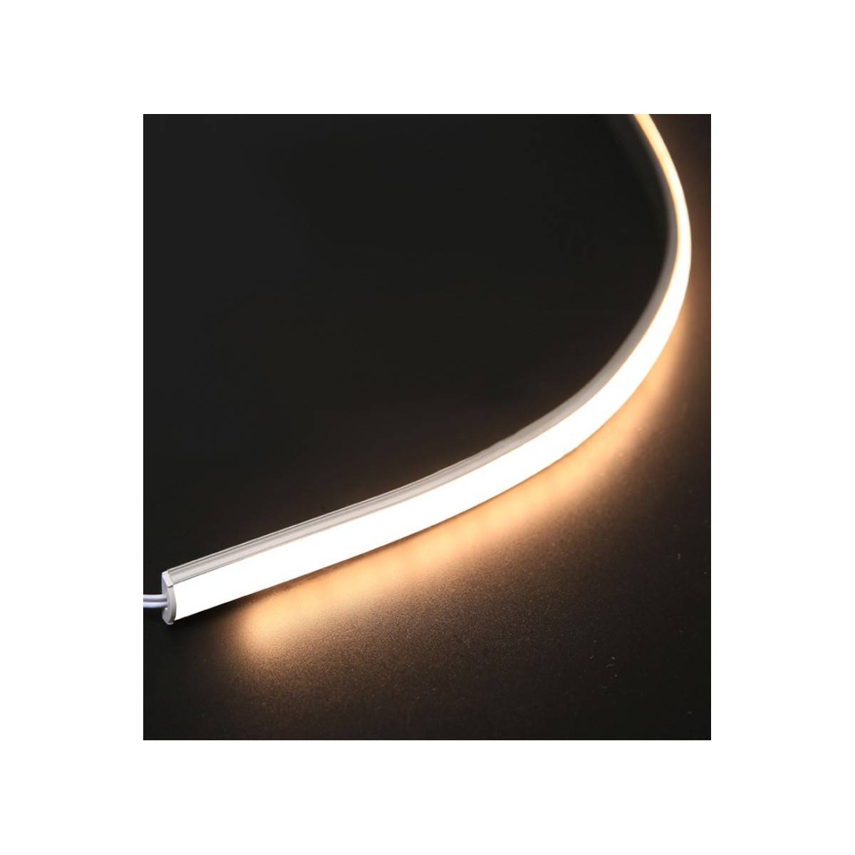 Perfil de aluminio para tira LED flexible / moldeable - 18x6mm - 2 metros