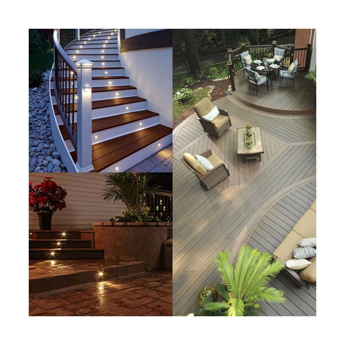 Kit focos LED para escalera monocolor 24x38.5mm exterior e interior