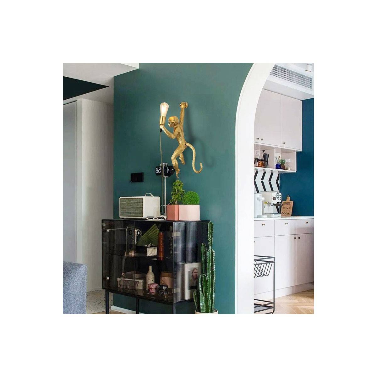 Aplique de pared mono de resina "César" / Inspiración SELETTI lámpara ...