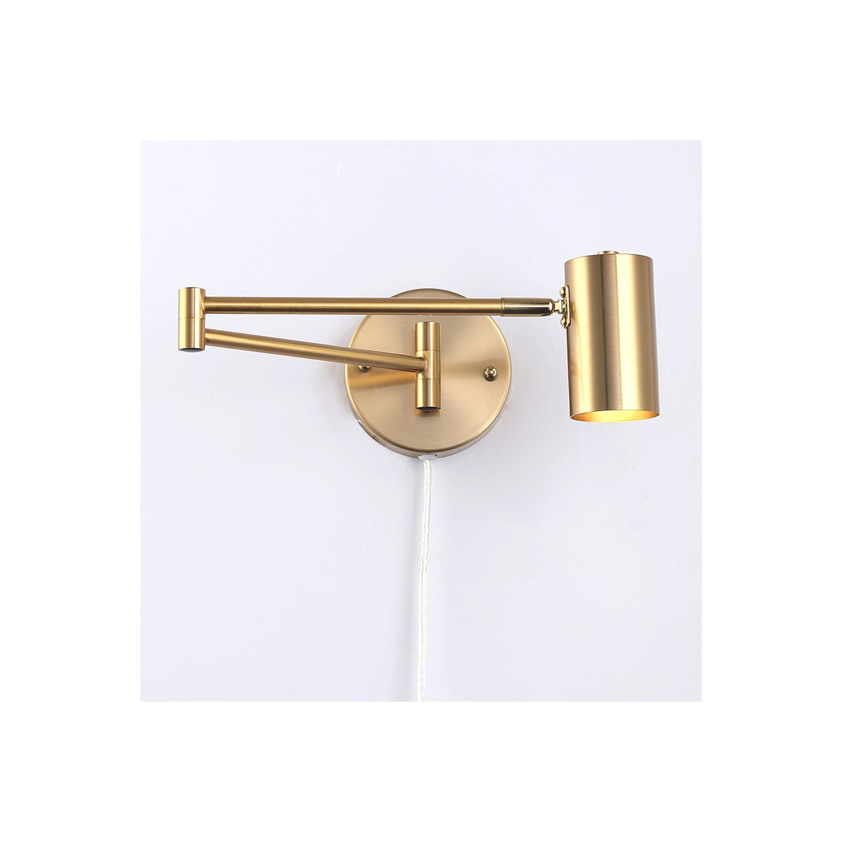 Aplique de pared extensible con enchufe "Lisa" - E27 G45