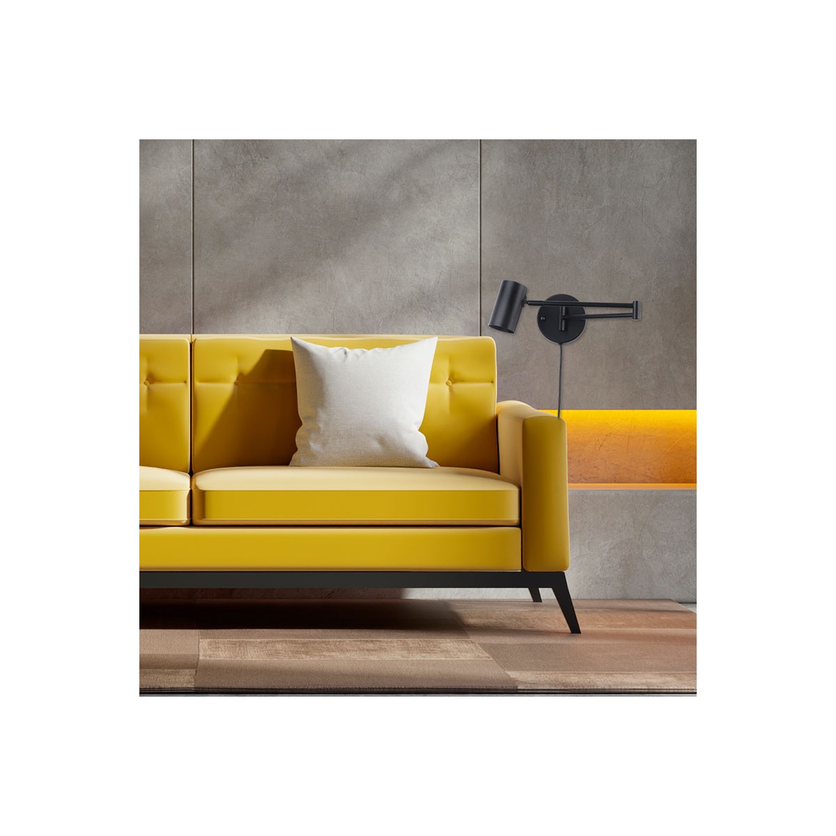 Aplique de pared extensible con enchufe "Lisa" - E27 G45