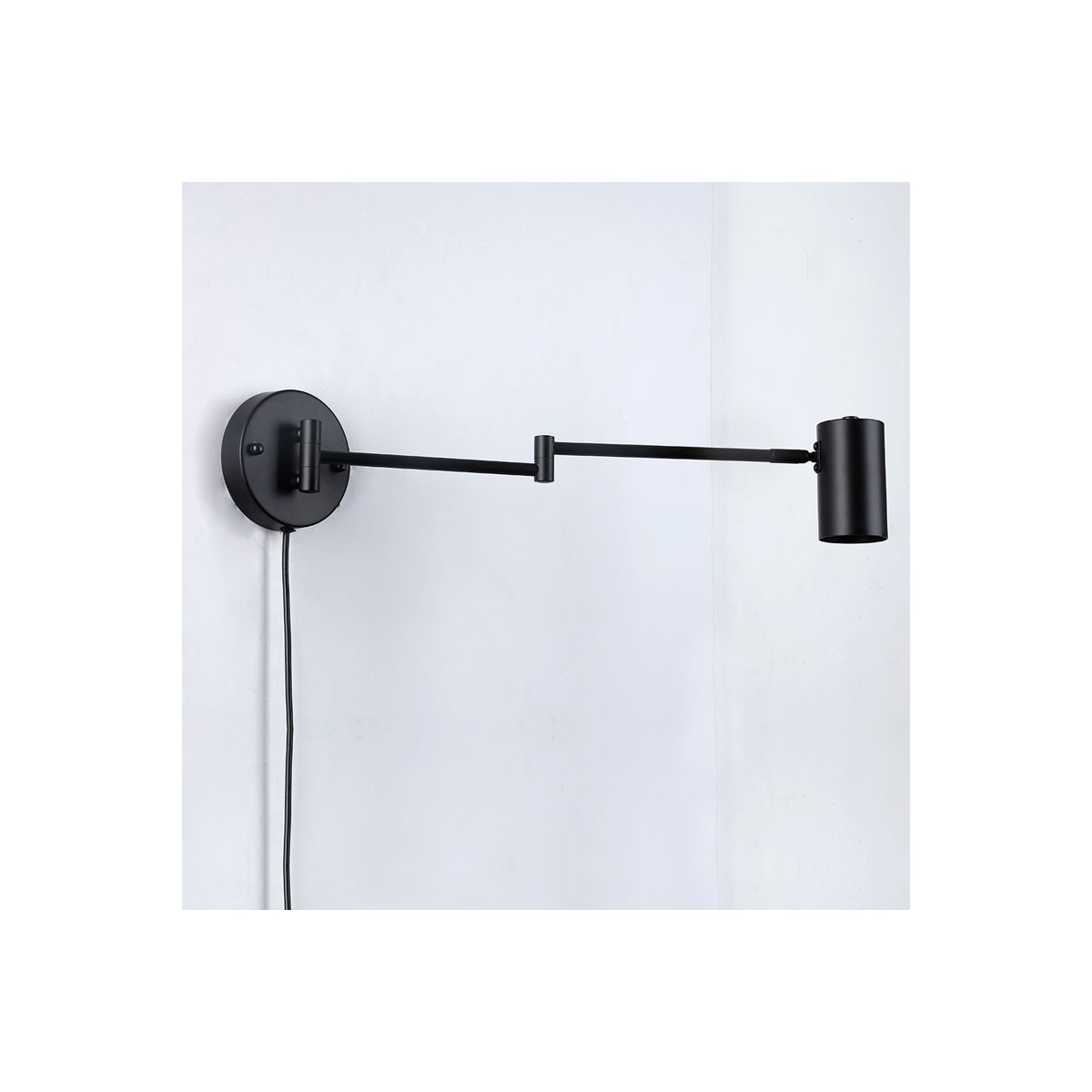 Aplique de pared extensible con enchufe "Lisa" - E27 G45