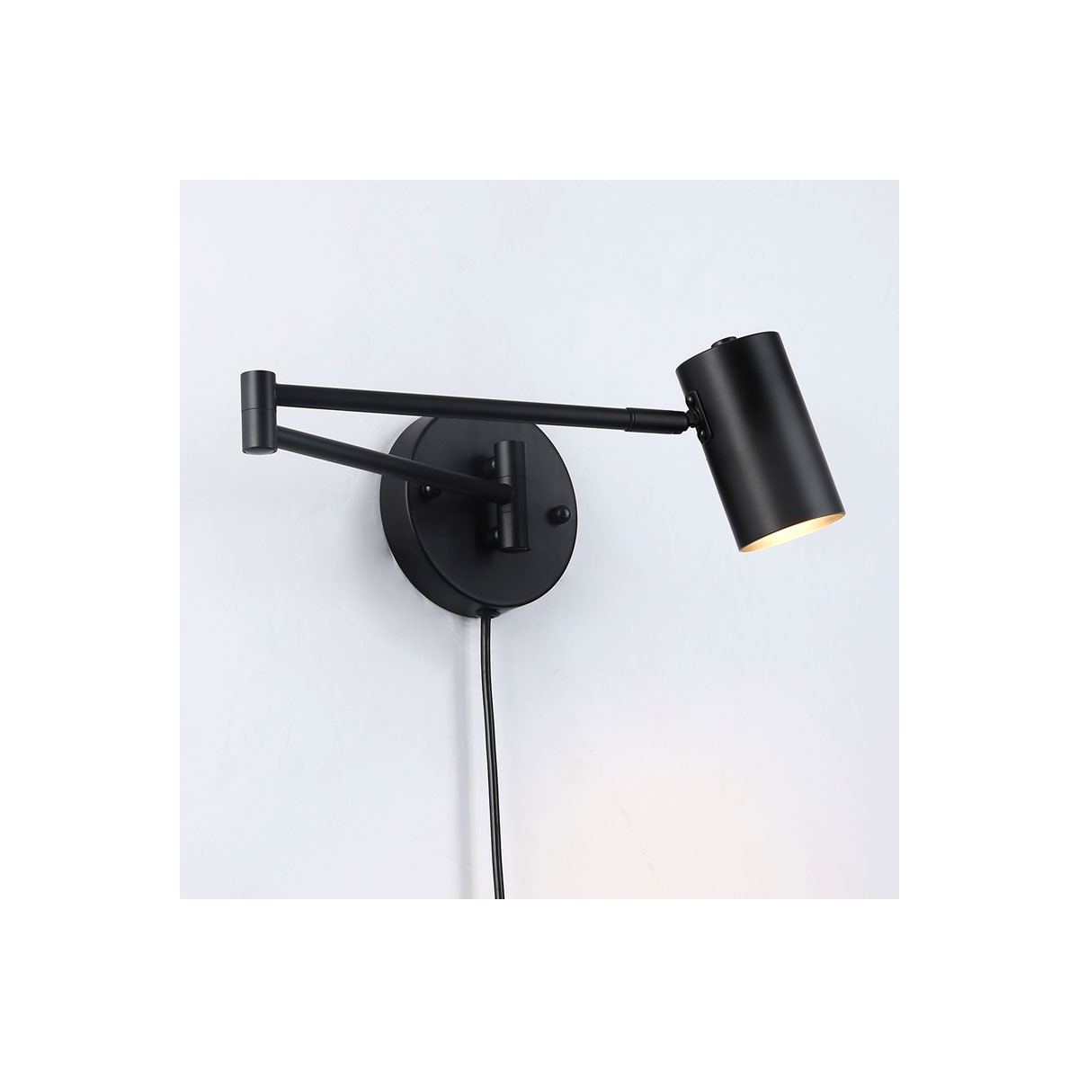 Aplique de pared extensible con enchufe "Lisa" - E27 G45