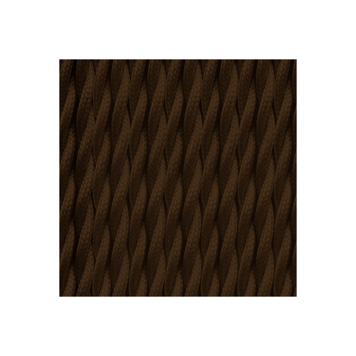 Cable Eléctrico Trenzado Recubierto en tejido Efecto Seda Color Marrón