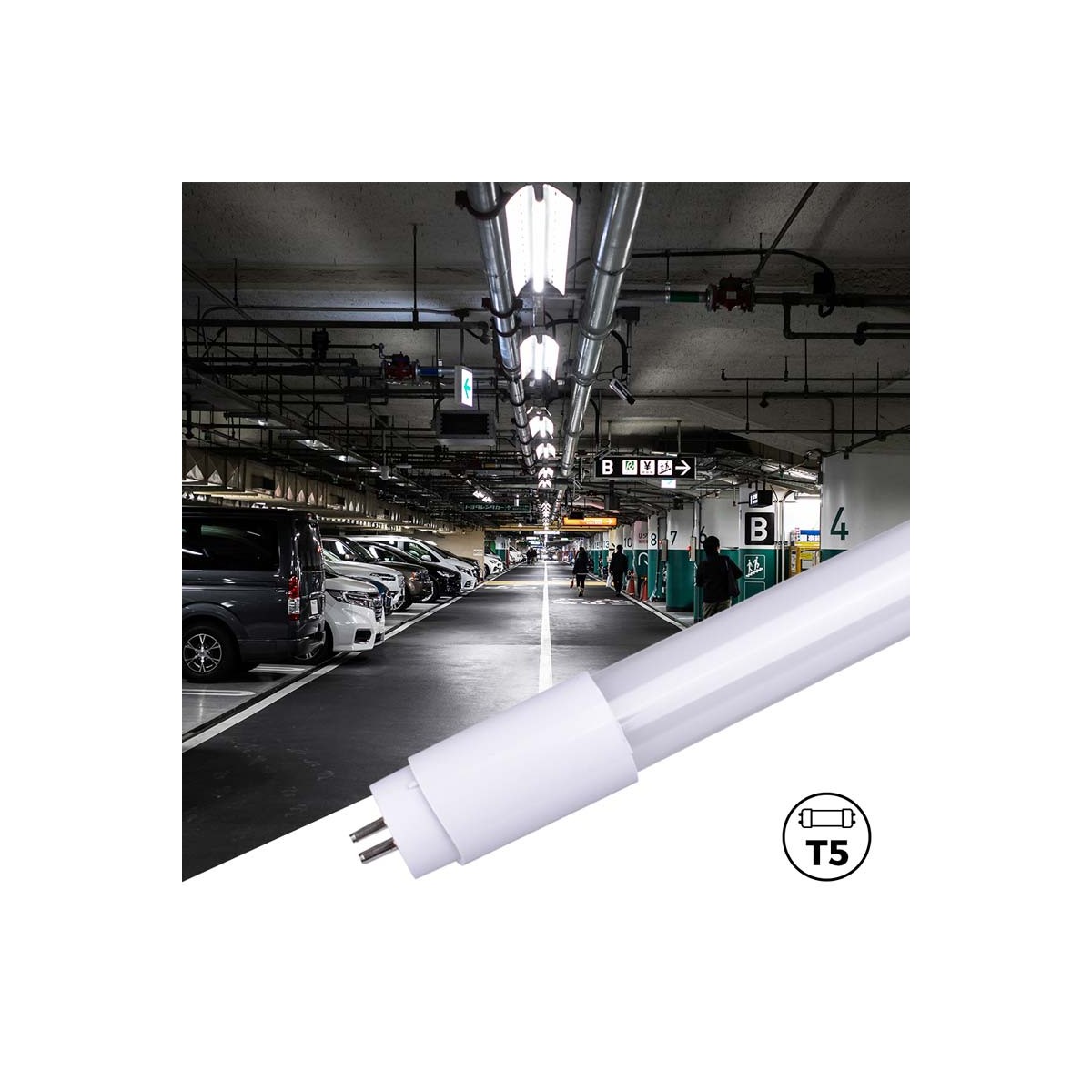 Tubo LED 60cm T5 - 10W - Cristal opal - 100lm/W