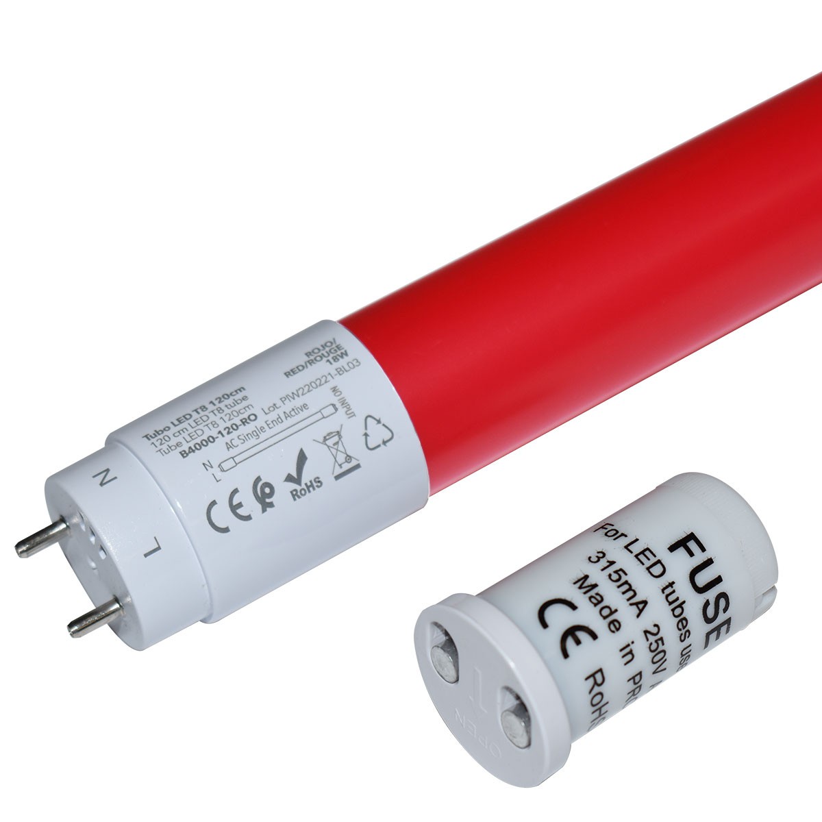 Tubo LED de color T8 120cm 18 W | Tubos LED de colores