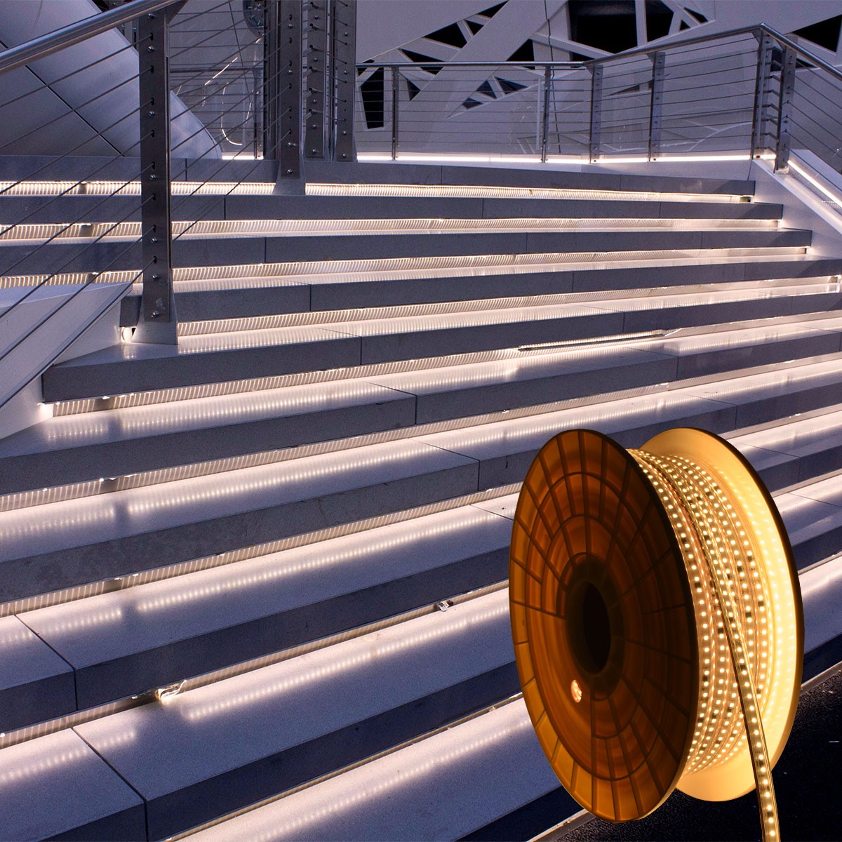 Tira LED 220V 950W (6000xSMD2835)12mm - Apta exterior: IP67 - Rollo 50 ...