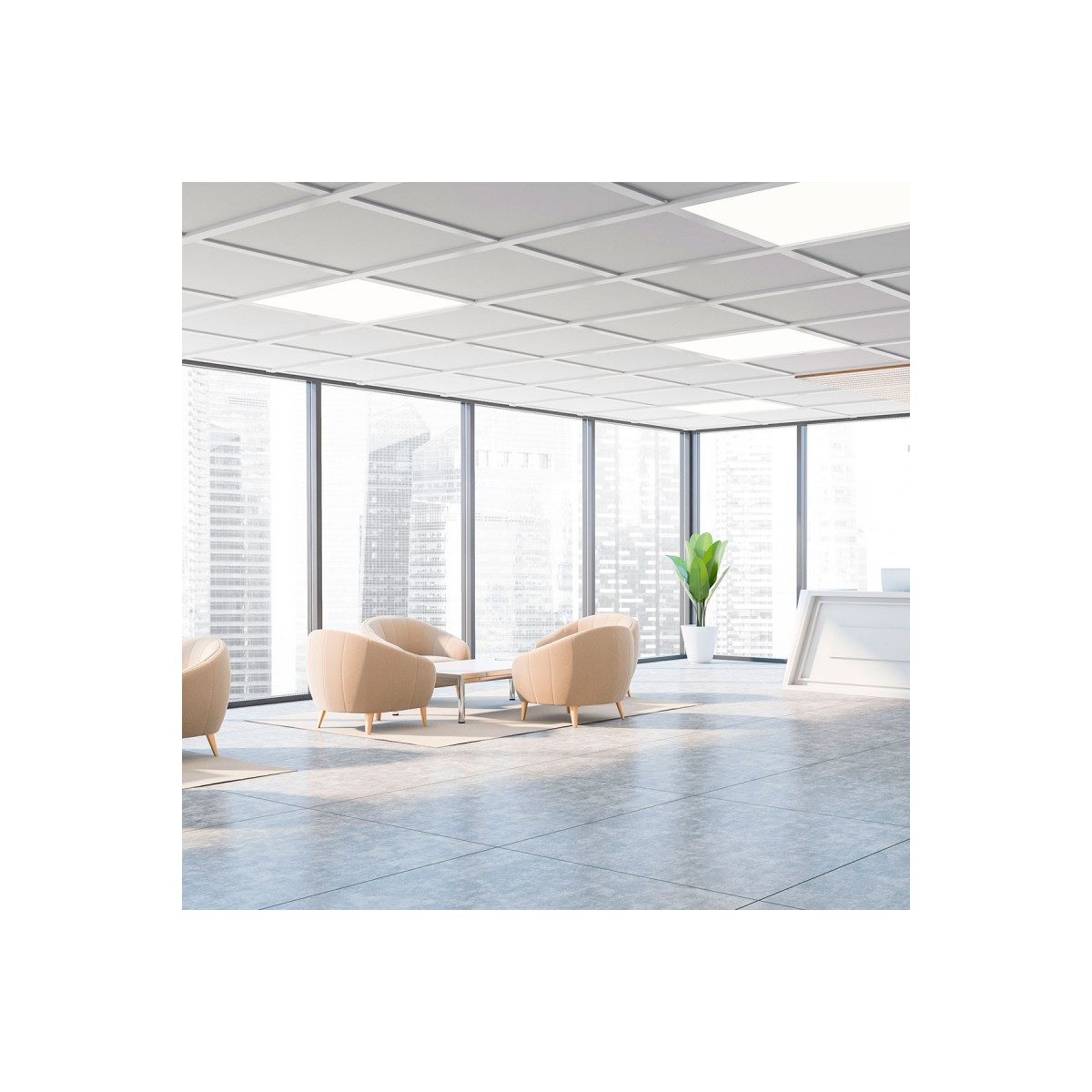 Panel LED empotrable Backlight 60x60cm - 36W - 3800lm - Driver Philips ...