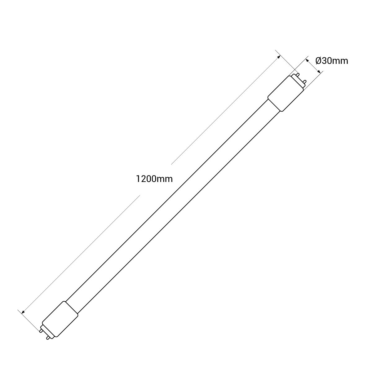 Tubo LED 120cm T8 con sensor de movimiento microondas - 18W - 100lm/w - 6000K