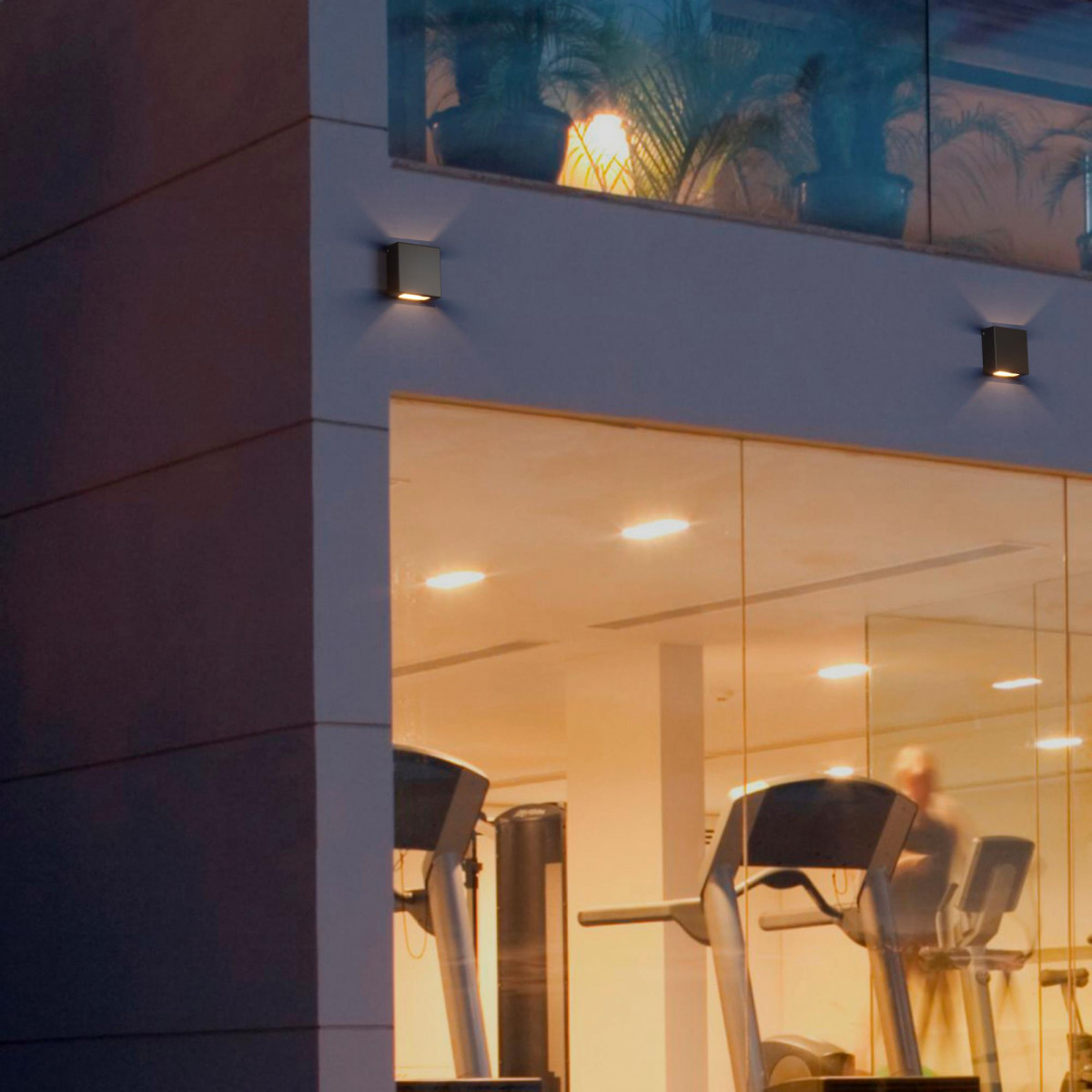 Aplique de pared exterior LED cuadrado "Square 2" - 6W - IP54 - Emisión ...