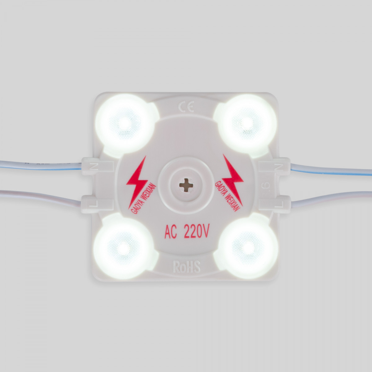 Módulo LED cuadrado para rótulos - 3.6W - 220V AC - IP65 - 165º - 6000K