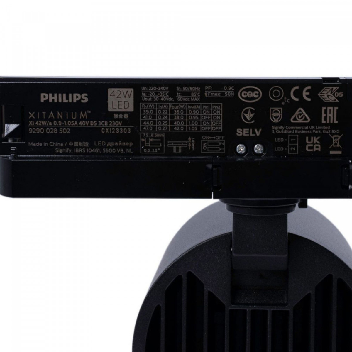 Proyector LED para carril trifásico 40W - Verdulerías - Driver Philips Xitanium