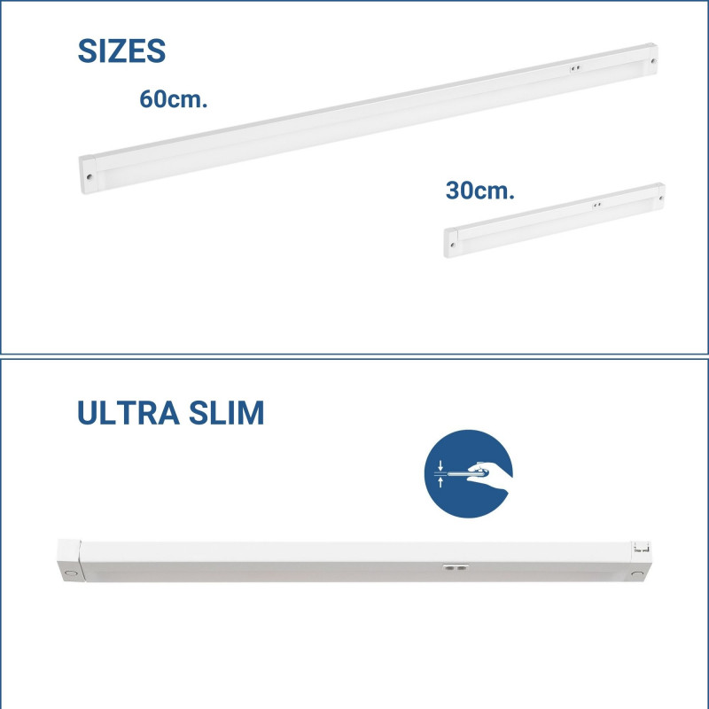 Barra LED bajo mueble 4W - CCT - Con sensor IR - 30cm Barra LED bajo mueble 4W - CCT - Con sensor IR - 30cm