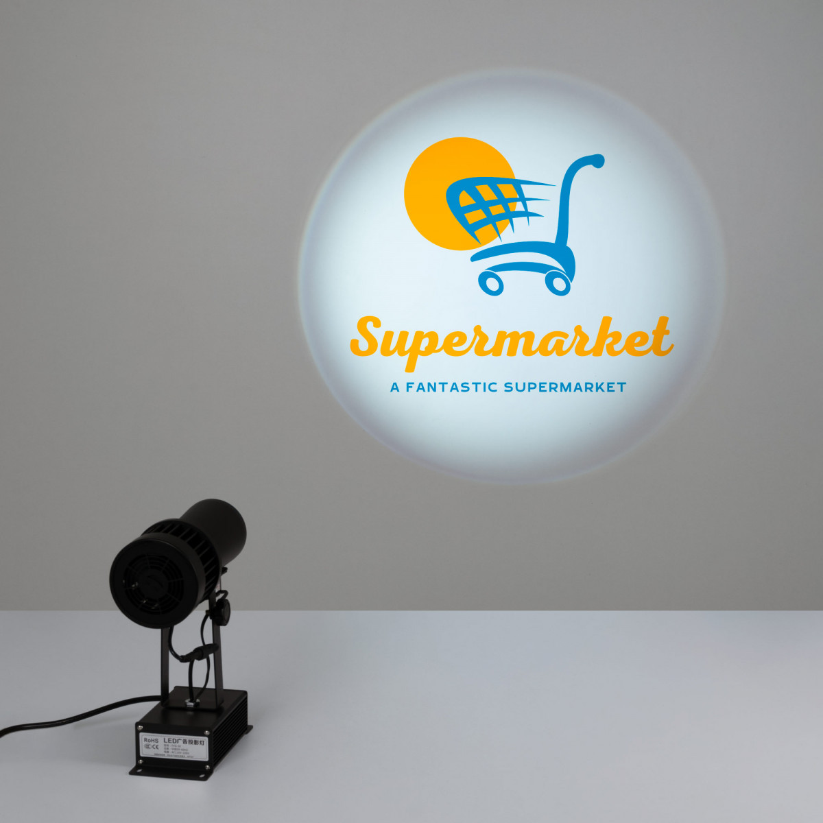 Proyector de logos LED GOBO 50W rotativo interior - Óptica 18° - IP20