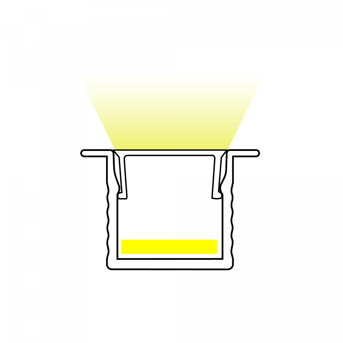 Perfil tira LED empotrable con difusor - Kit completo - 9x7mm - Tira ...