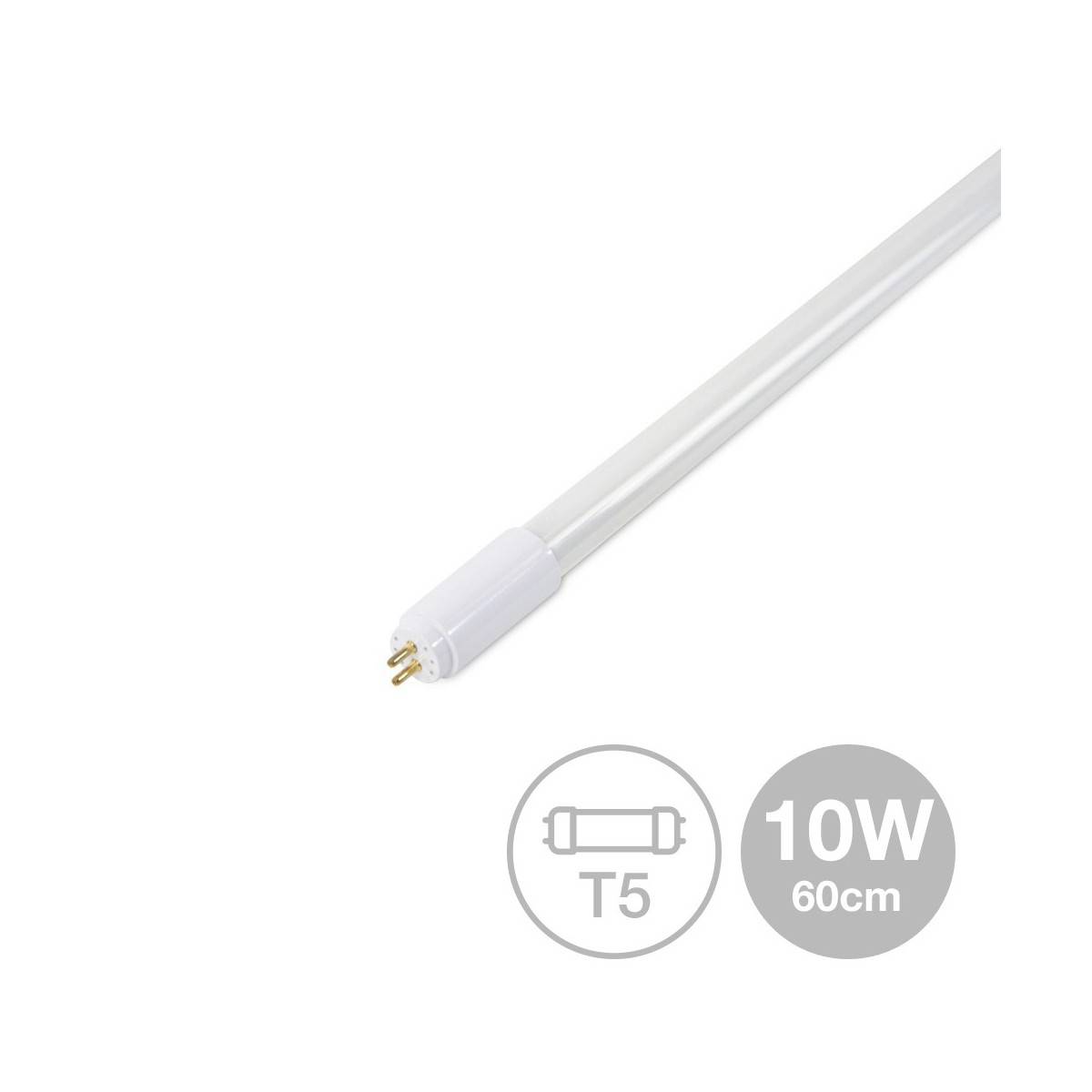 Tubo LED 60cm T5 - 10W - Cristal opal - 100lm/W