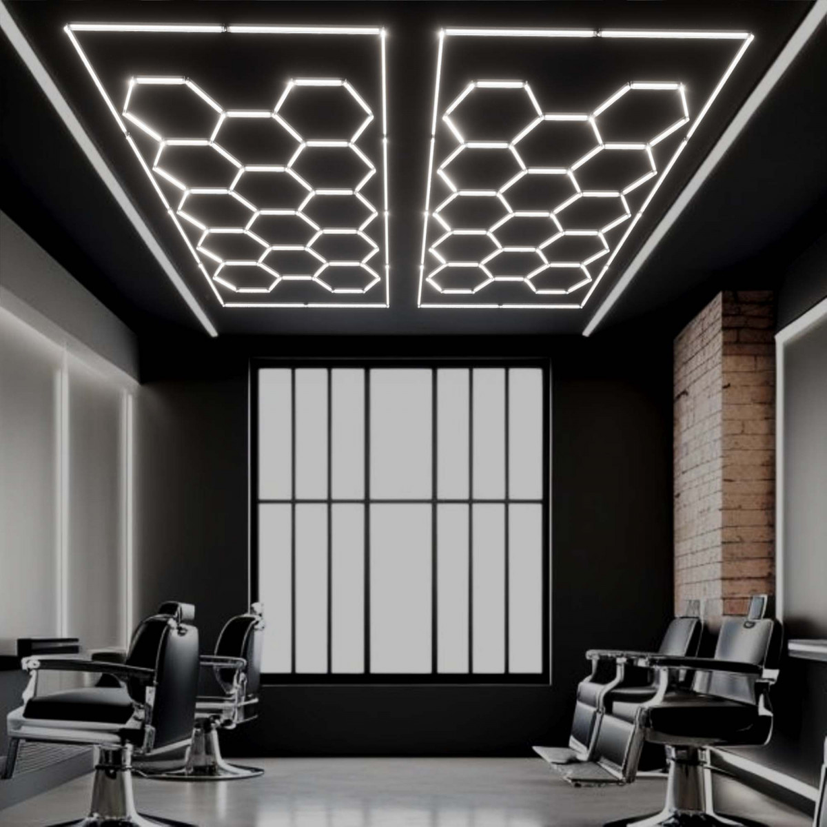 Luz LED hexagonal/Panal de abeja - 6500K - 14 hexágonos + Rectángulo 5m