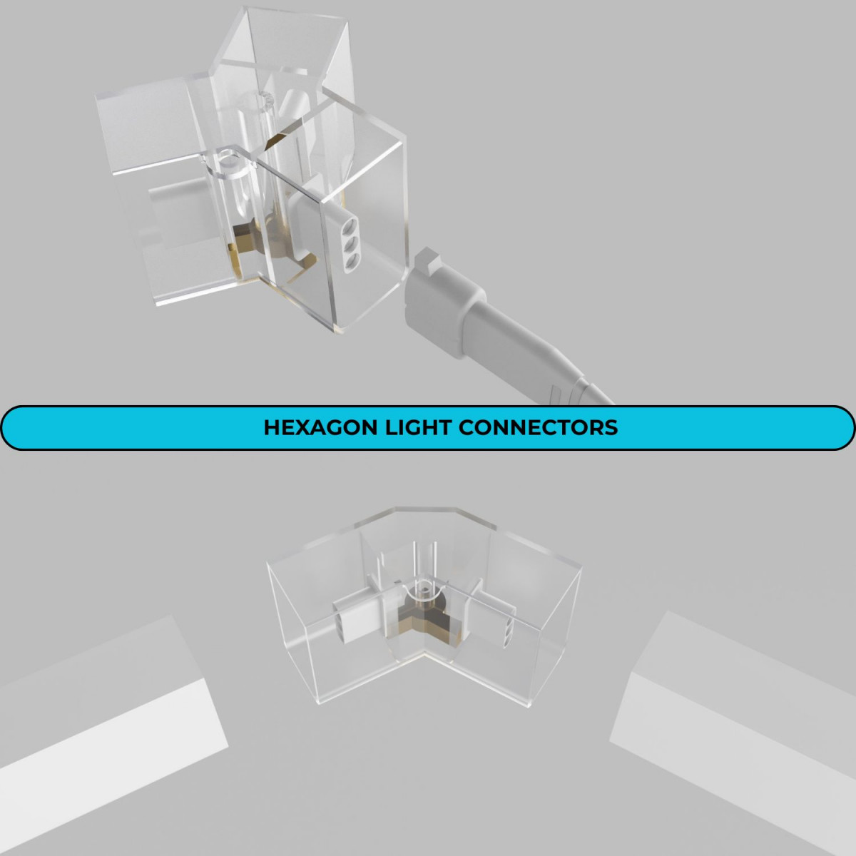Luz LED hexagonal/Panal de abeja - 6500K - 3 hexágonos - 440cm