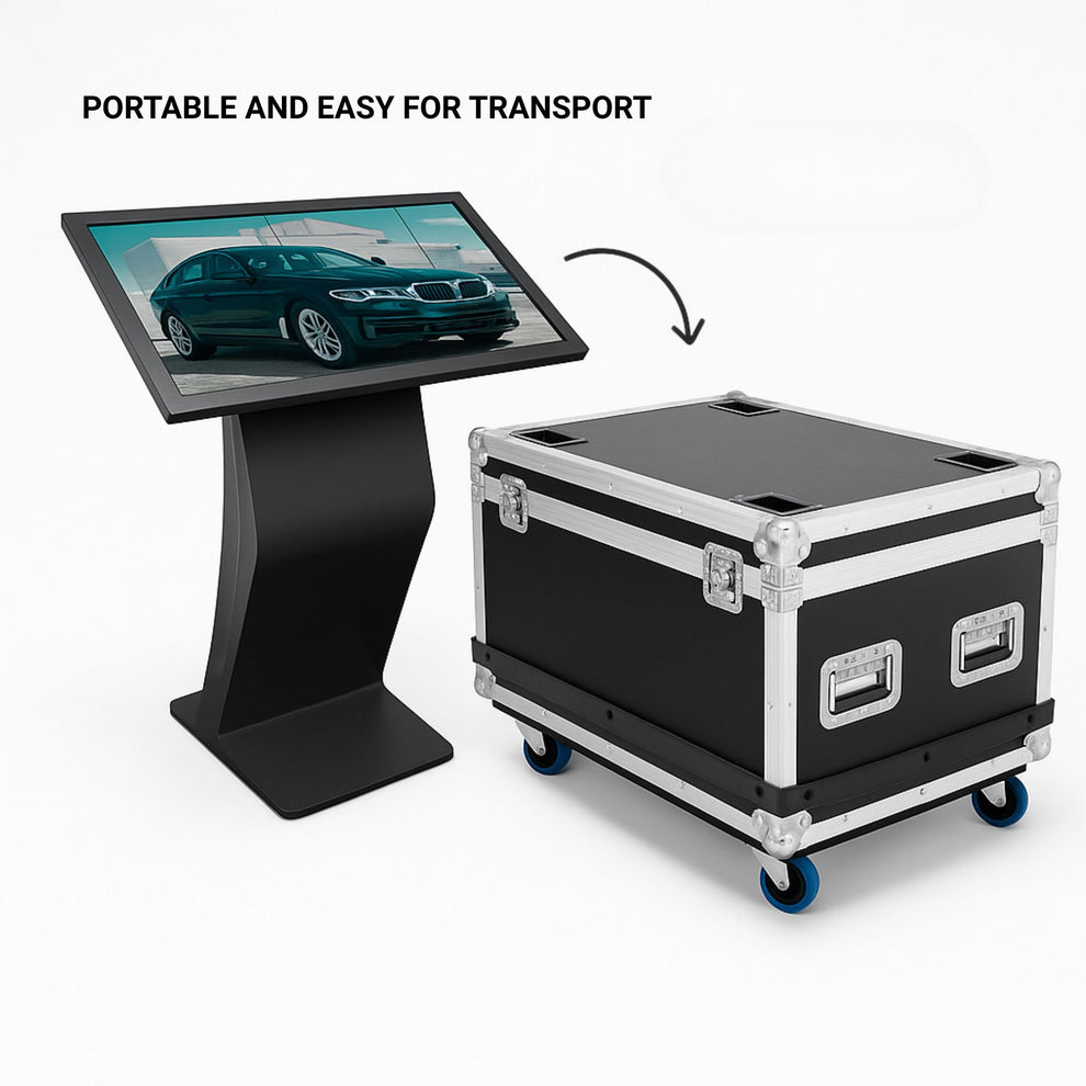 Flight Case for Digital Kiosk 32" DDT32 - with Foam, Wheels, and ...