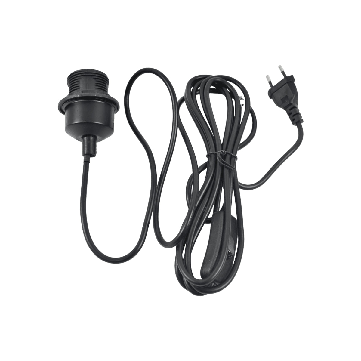 E27 socket with PVC cable, switch and plug – Barcelona Led