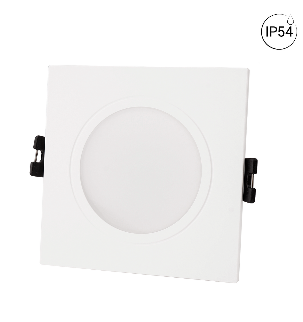 Square downlight ring for GU10/MR16 bulb - Opal diffuser - Cut Ø 75-80 ...