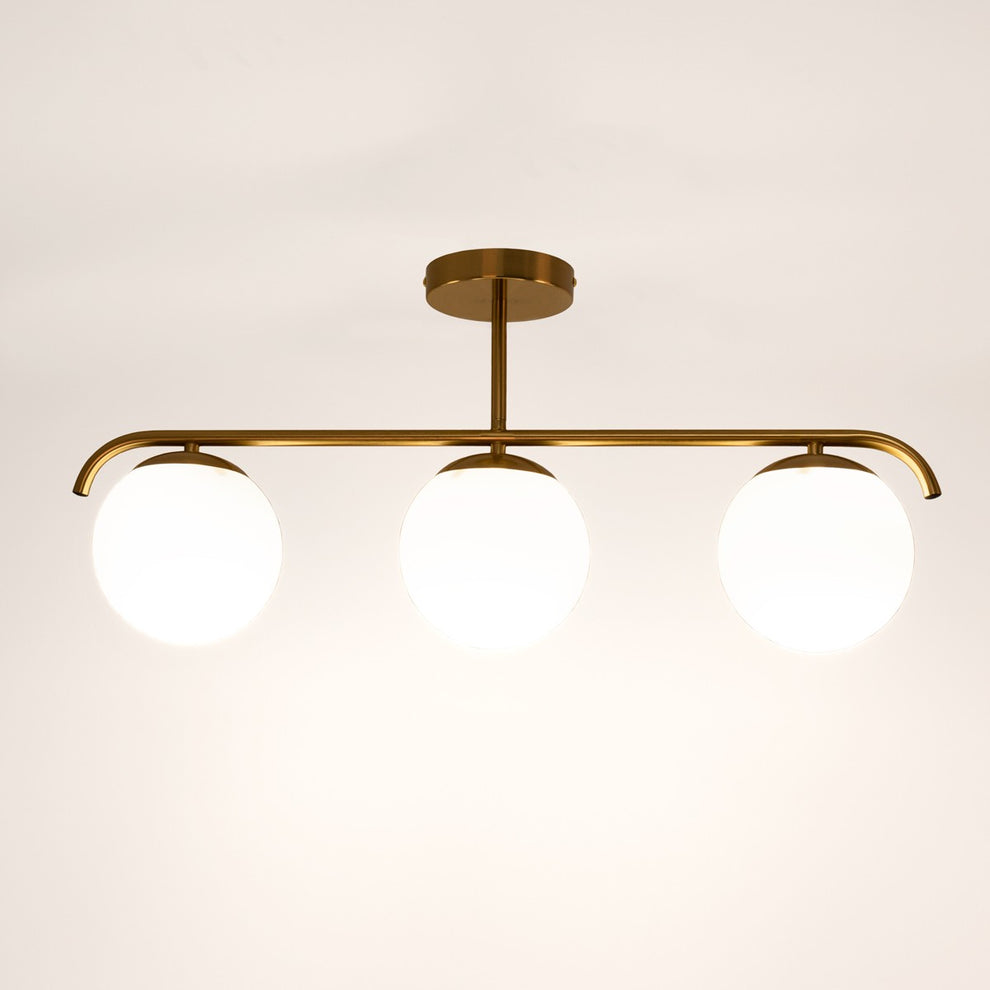 Lámpara de techo triple bolas cristal "TALÍ" - Inspiración FLOS IC ...