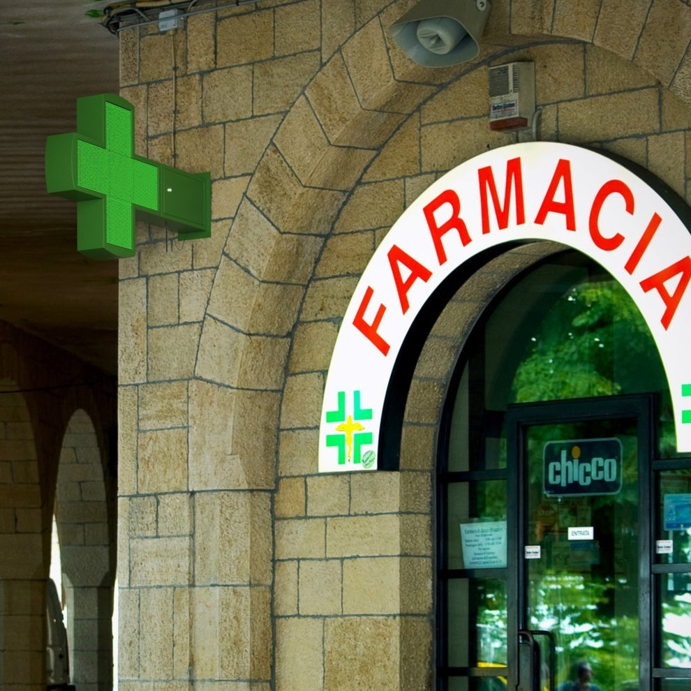 Croix de pharmacie LED RGB multicolore XL programmable P8 - Extérieur ...
