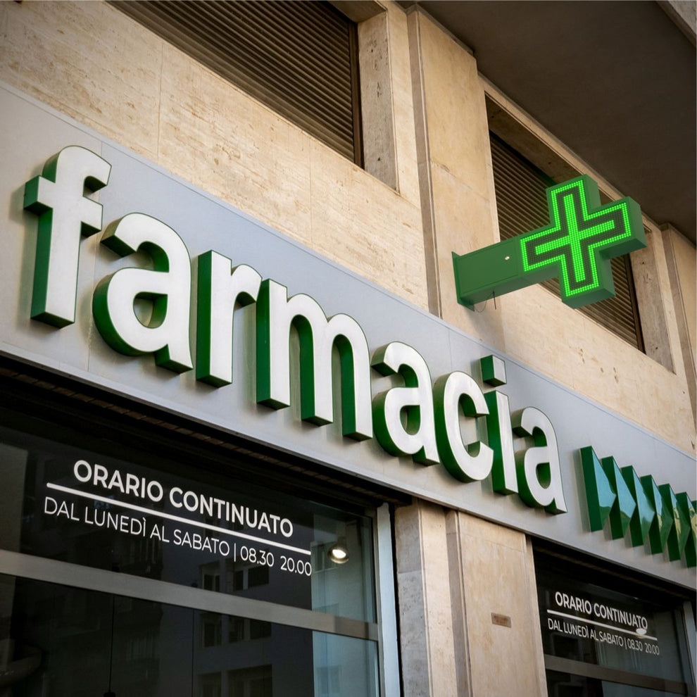 Croix de pharmacie LED verte monochrome programmable P16 - Extérieur ...