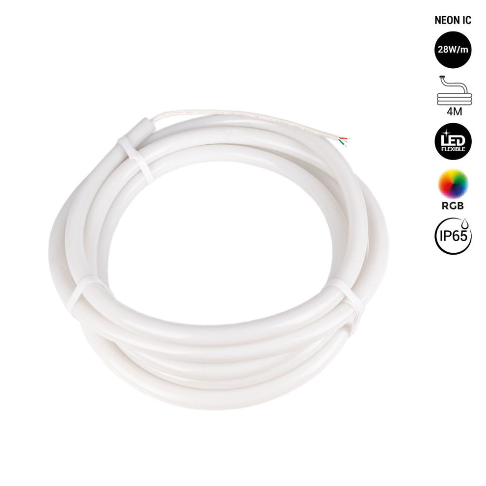 Flexible LED neon RGB intelligent IC - 360º circular - Double strip ...