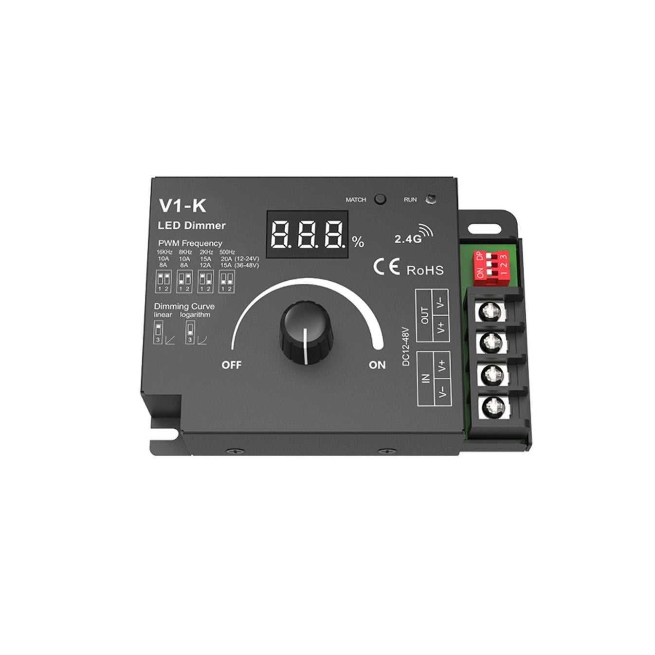 PMW Manual dimmer 12-48V DC - 20A - RF 2.4GHz - Skydance – Barcelona Led