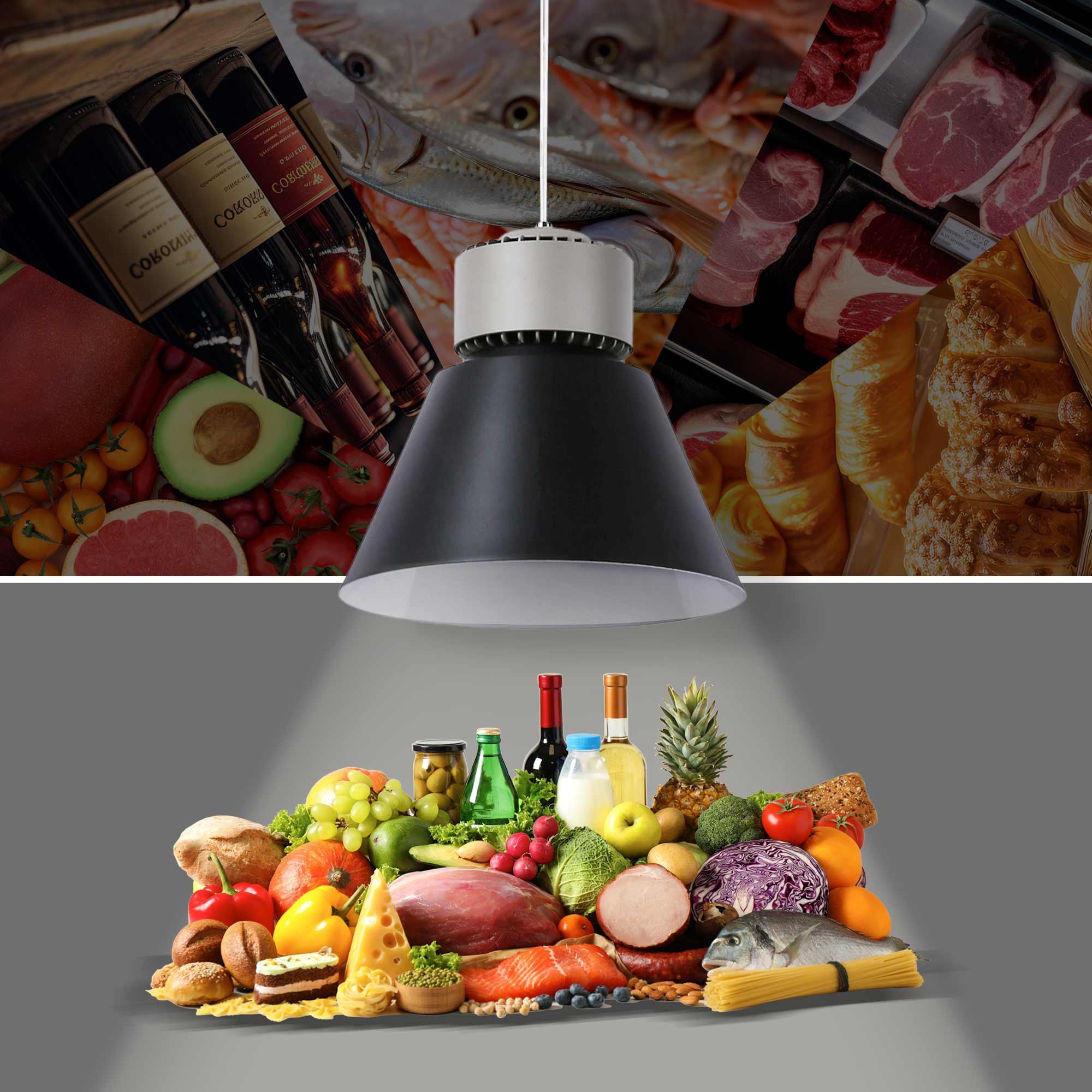 Campânula LED comercial de 36W - 4300K - CRI95 - Driver KeGu - Cor ...