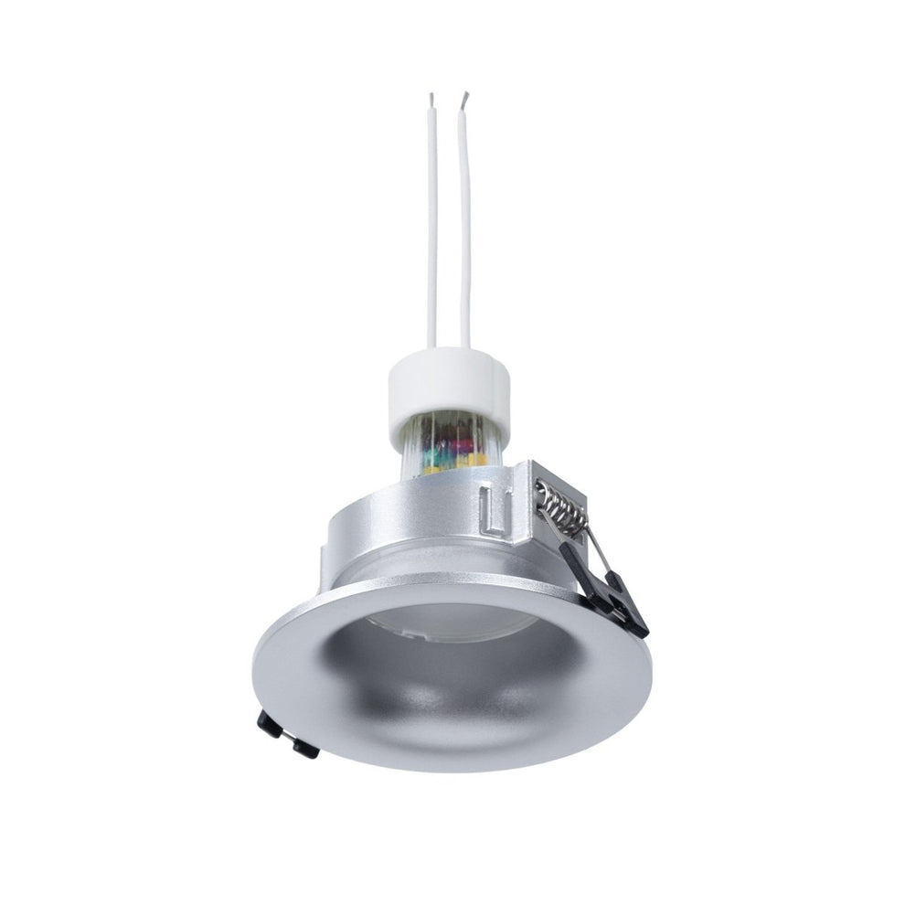 KIT Recessed ring Ø86mm (silver) + GU10 6W bulb + Lamp holder ...