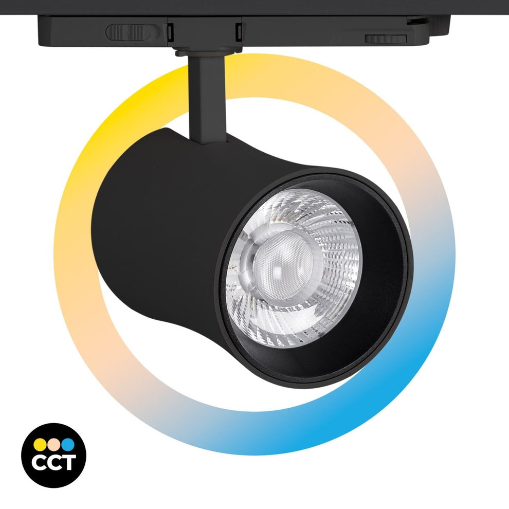 Architectural LED CCT 3-phase track spotlight - 40W - CRI 90 ...