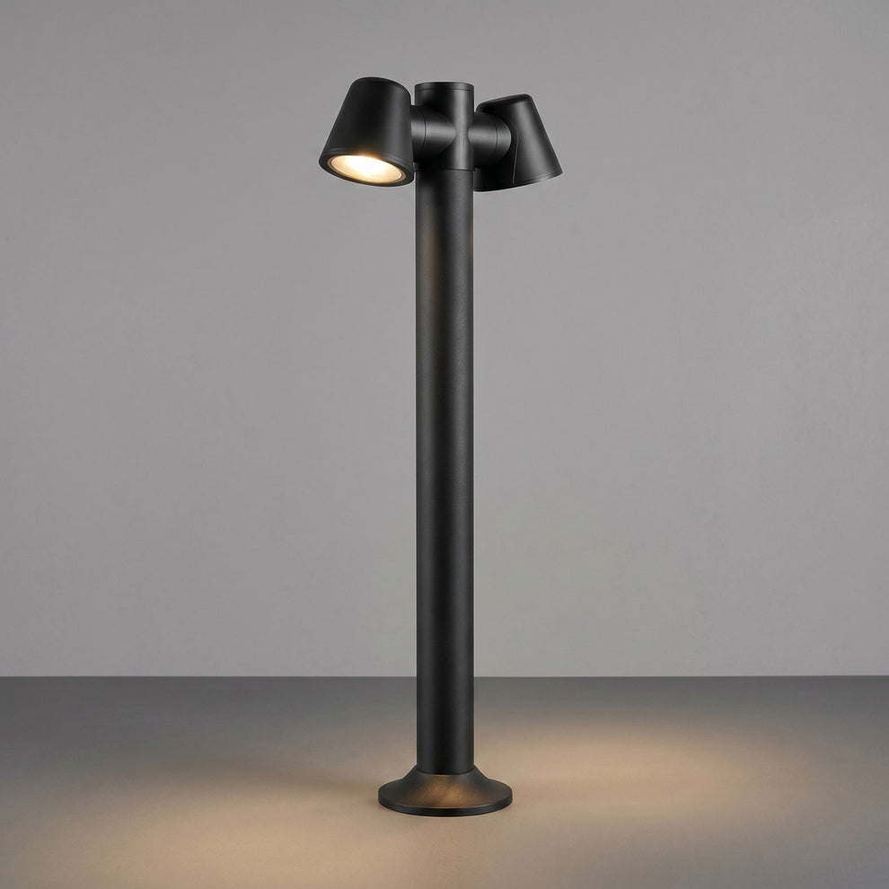Bolardo exterior orientable "ASTUM II" 80 cm GU10 IP54 negro ...
