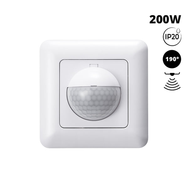 Sensor de Movimiento PIR Empotrable 190° 200W IP20 – Barcelona Led