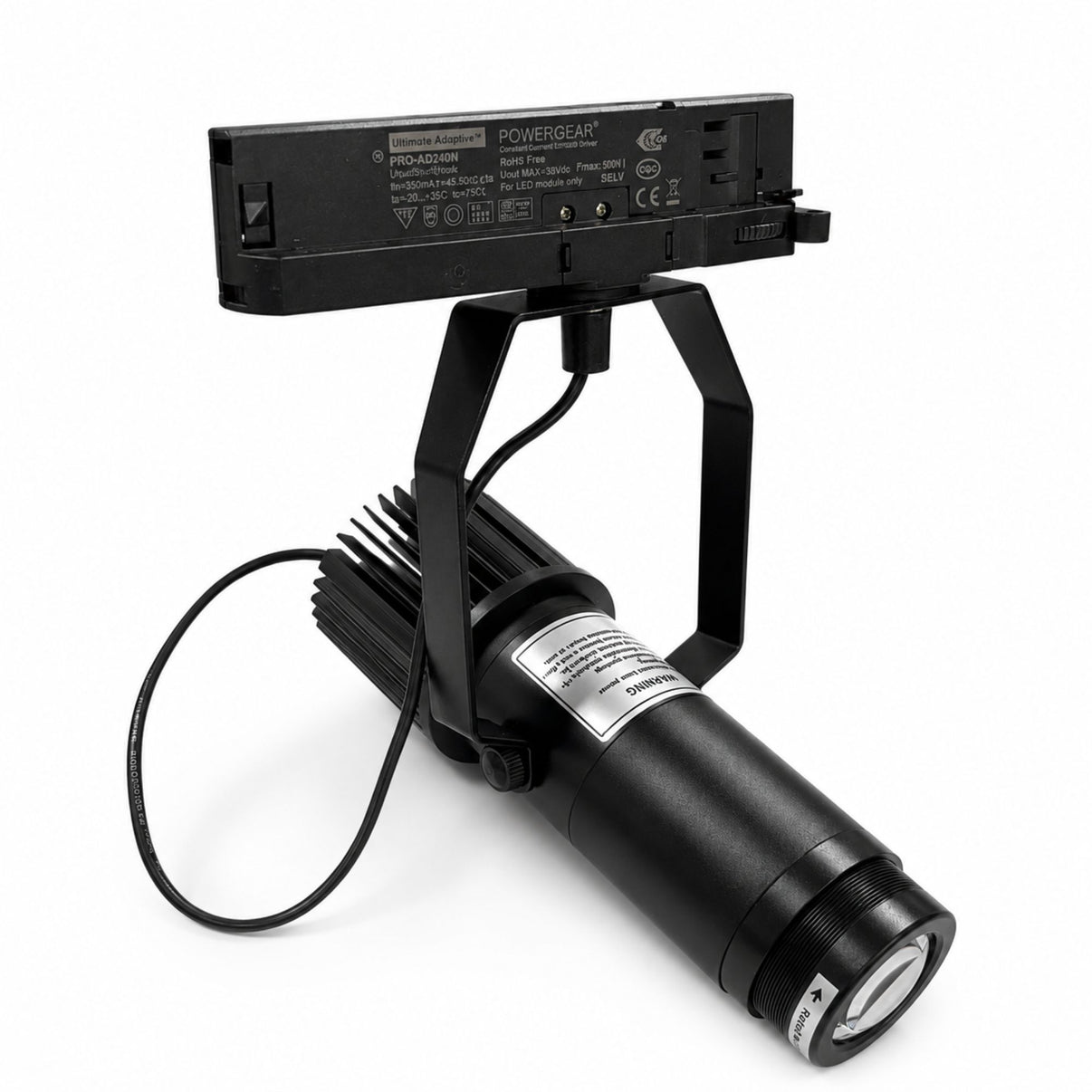 3-phase track GOBO LED Projector - 15W - 20° Optics - IP20 – Barcelona Led
