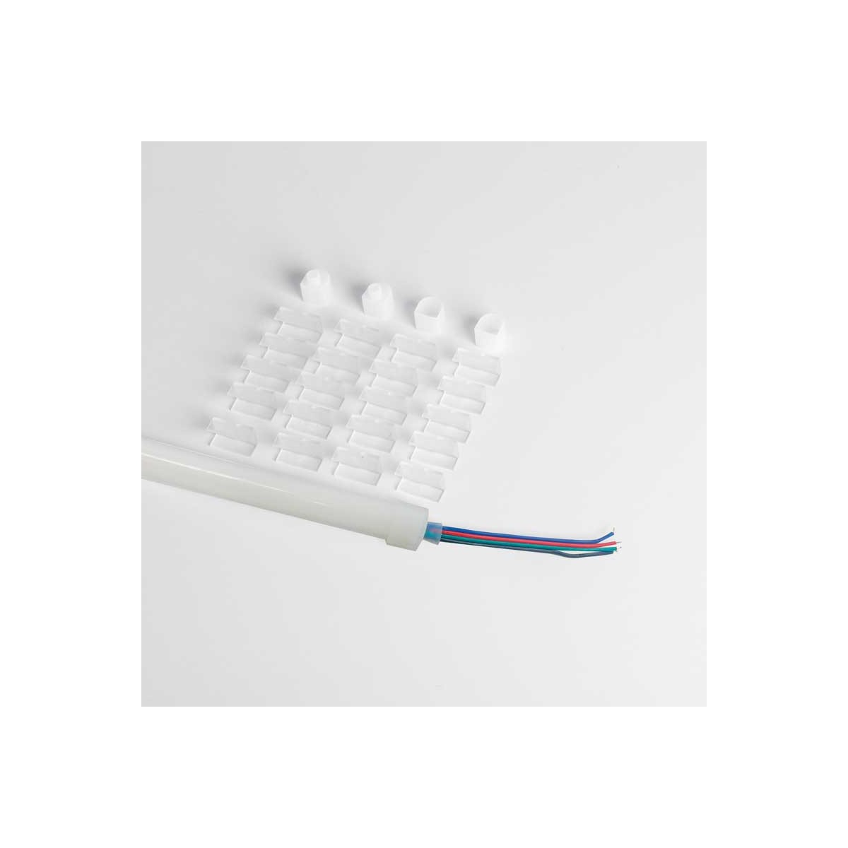 Flexibler RGB LED Neon Schlauch 24 V DC - 12x12 mm - 10 m - Komplettset ...