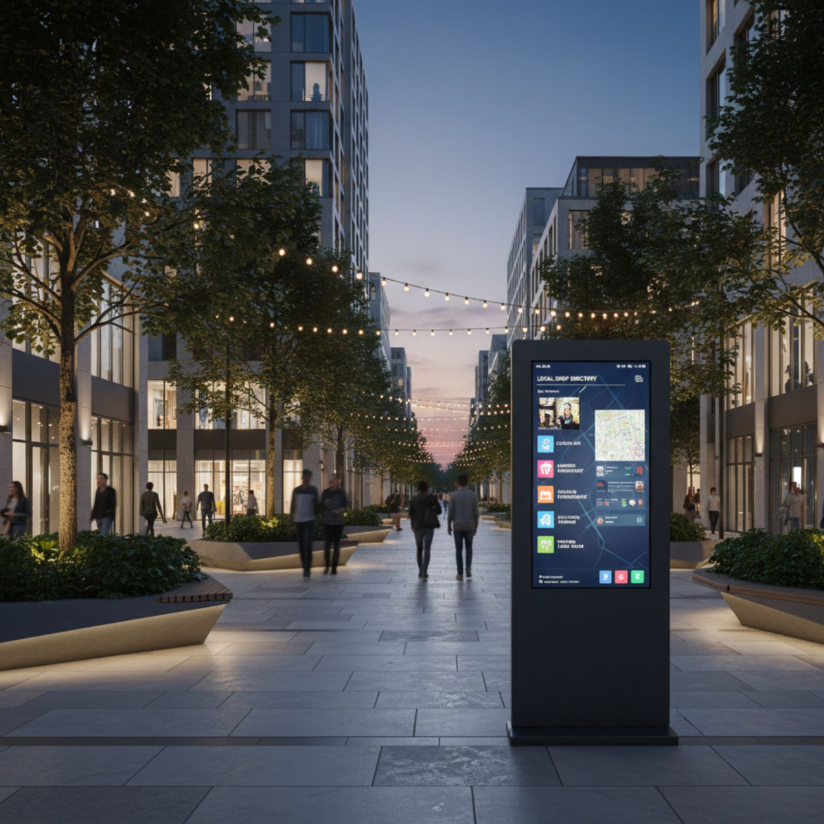 Outdoor advertising totem LCD screen 55 "- Double-sided - Non-touch ...