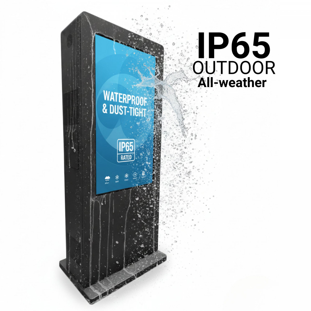 Outdoor advertising totem LCD screen 55 "- Double-sided - Non-touch ...