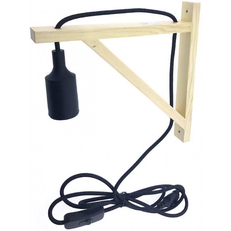 Buy wooden wall lamp with bracket and silicone pendant lamp