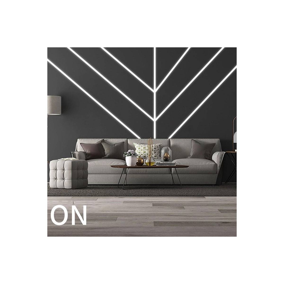 Black diffuser for 17mm (2m) LED strip profiles - Black Profiles