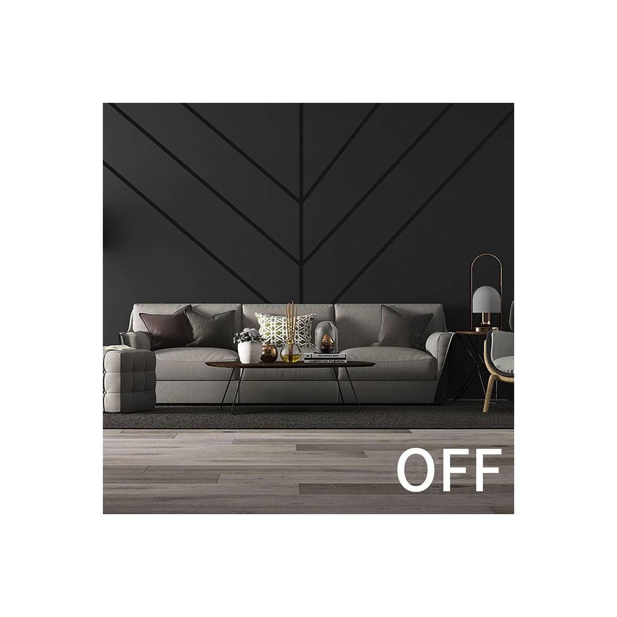 Black diffuser for 17mm (2m) LED strip profiles - Black Profiles