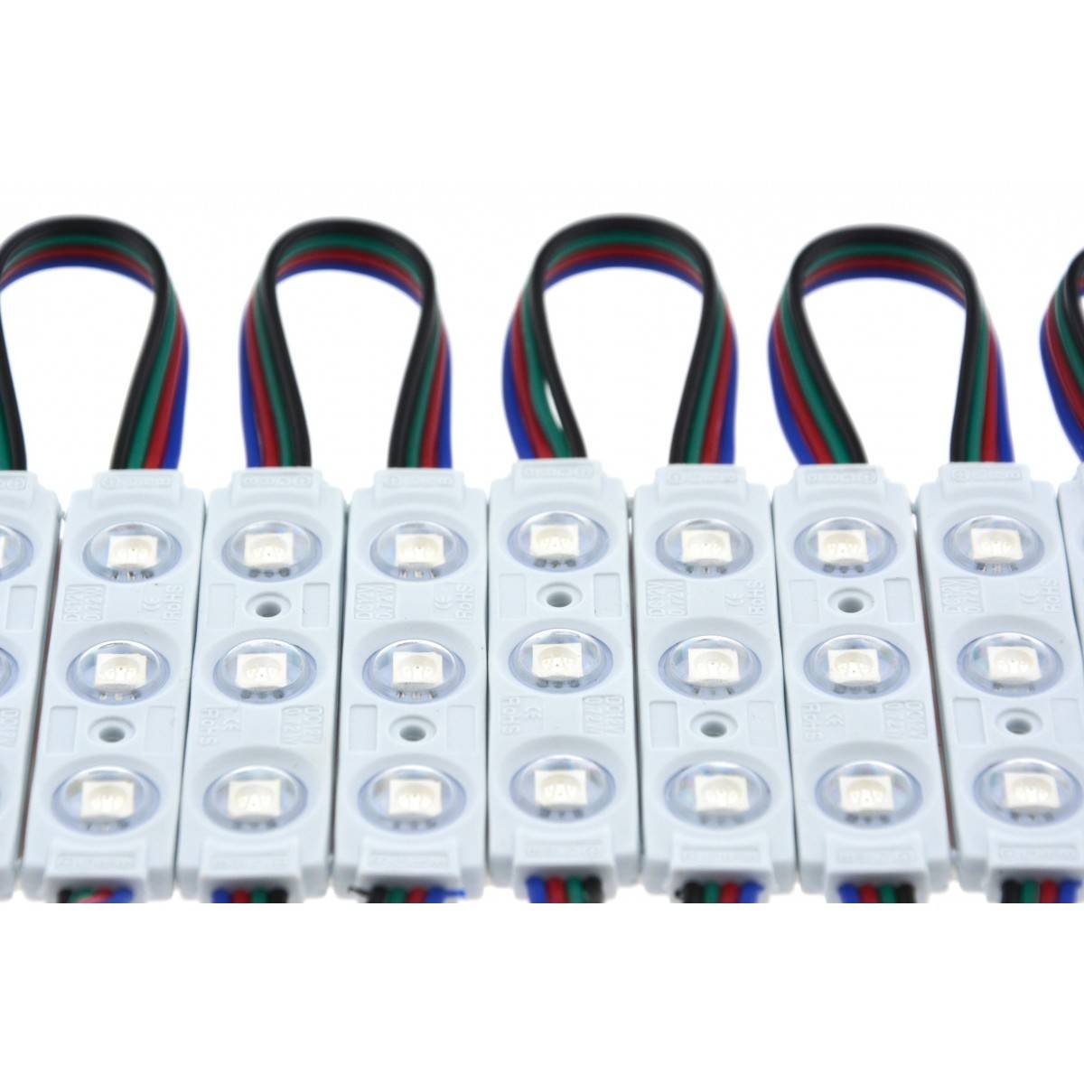 Buy Chain of 20 RGB LED Modules for signage 12V-DC IP 67 140º.
