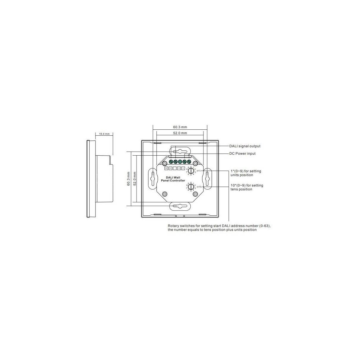 Single color DALI touch panel - 4 zones - SUNRICHER | DALI TOUCH ...