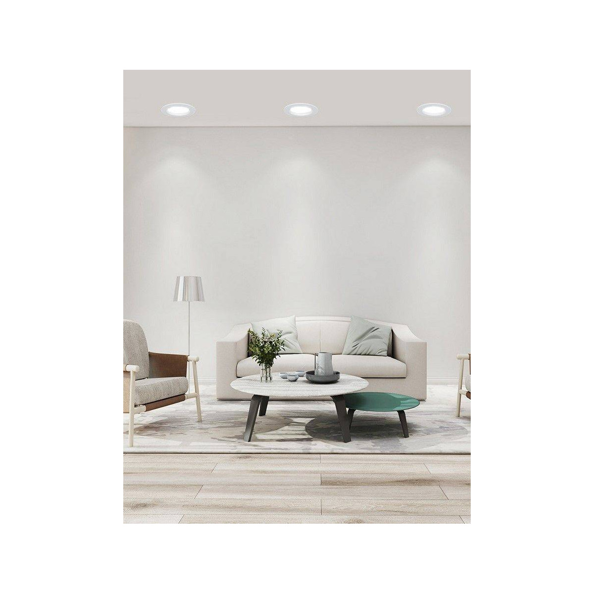 Recessed circular LED downlight - 6W - Cutout Ø95mm