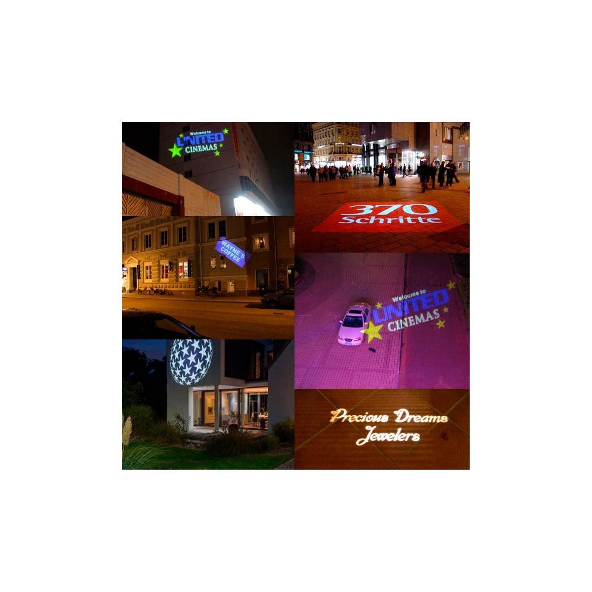 GOBO 100W rotating outdoor LED spotlight - Optics 20° - IP65