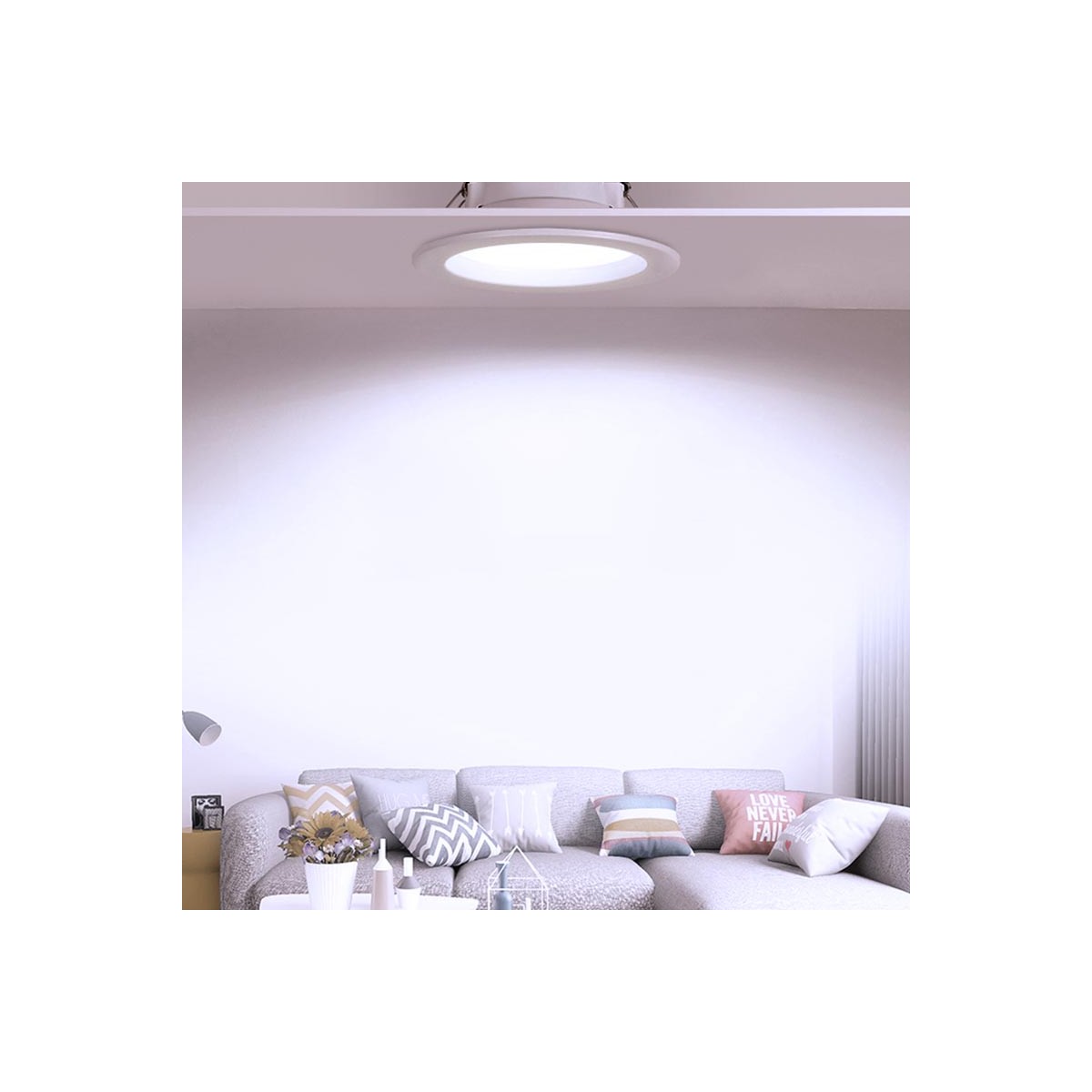 Recessed circular LED downlight - 25W - Professional use