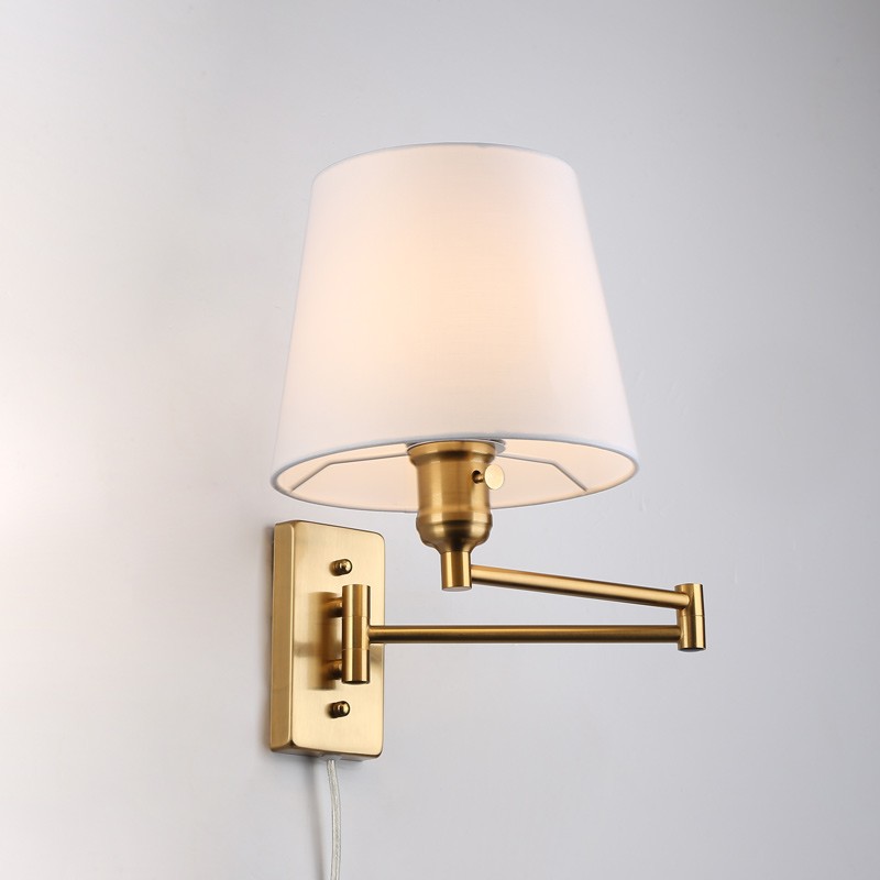 Wall light with articulated arm and "Clark" socket - E27