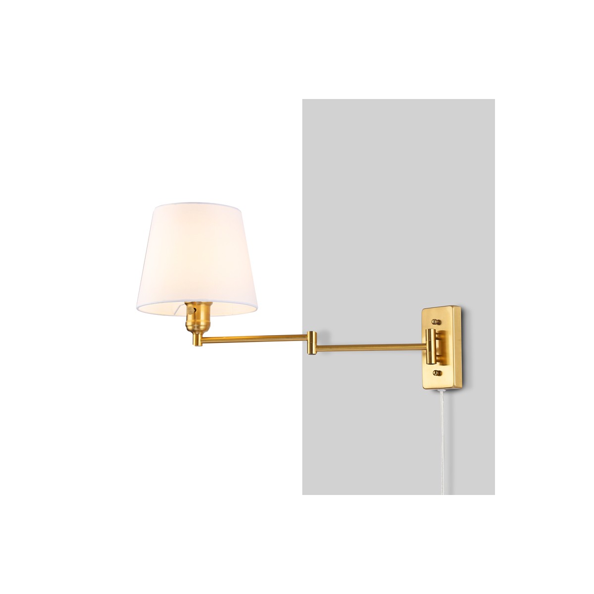 Wall light with articulated arm and "Clark" socket - E27