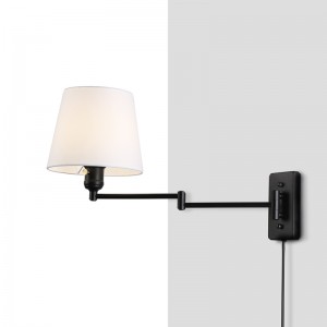 Wall light with articulated arm and "Clark" socket - E27